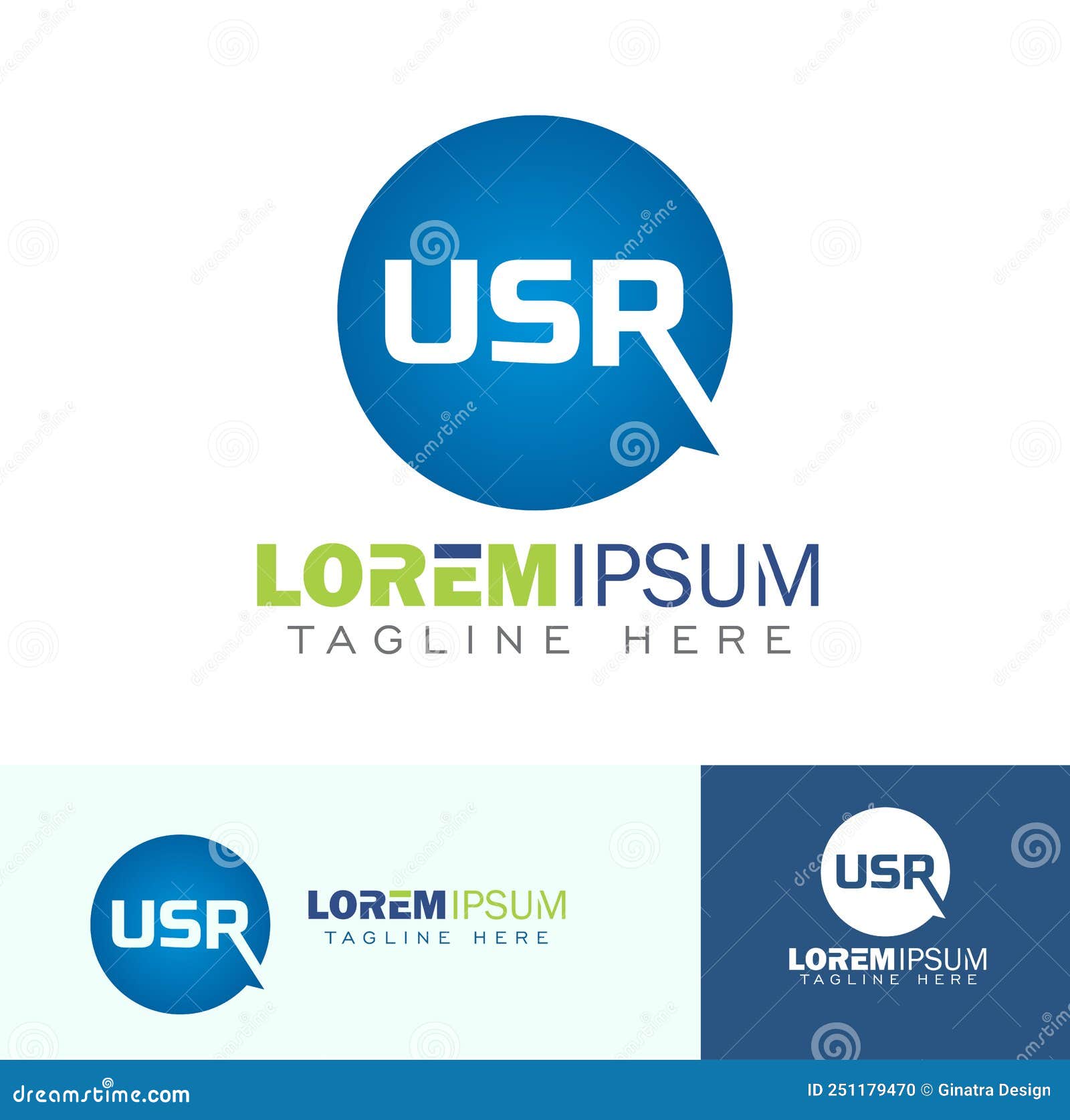 USR Monogram Initial Logo Sign Stock Vector - Illustration of apparel ...