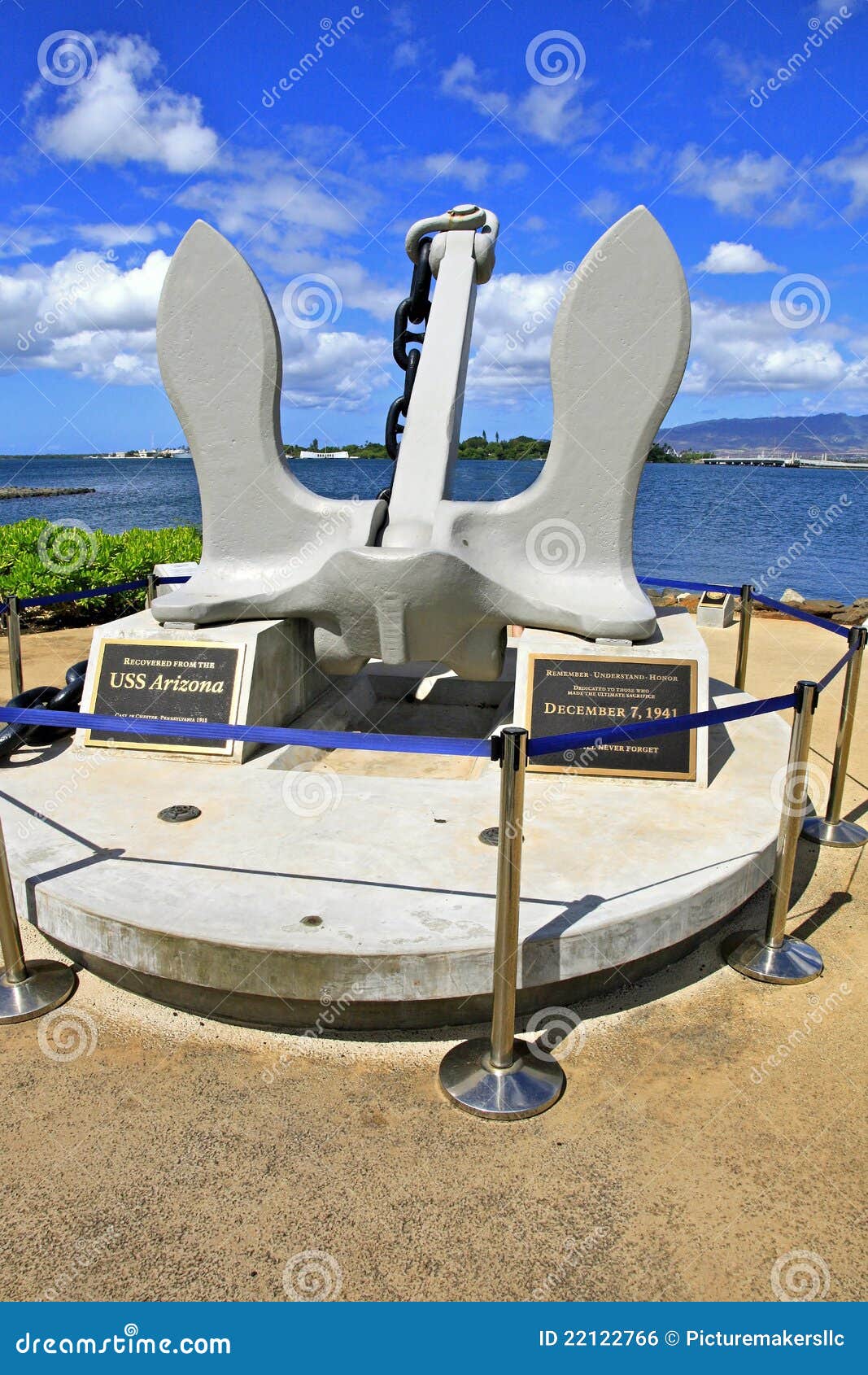 Pearl Harbor USS Arizona Memorial Anchor Editorial Photo - Image of ...
