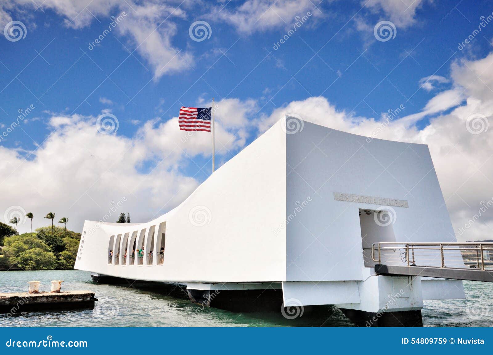 USS Arizona Memorial At Pearl Harbor In Oahu, Hawaii Editorial Photo ...