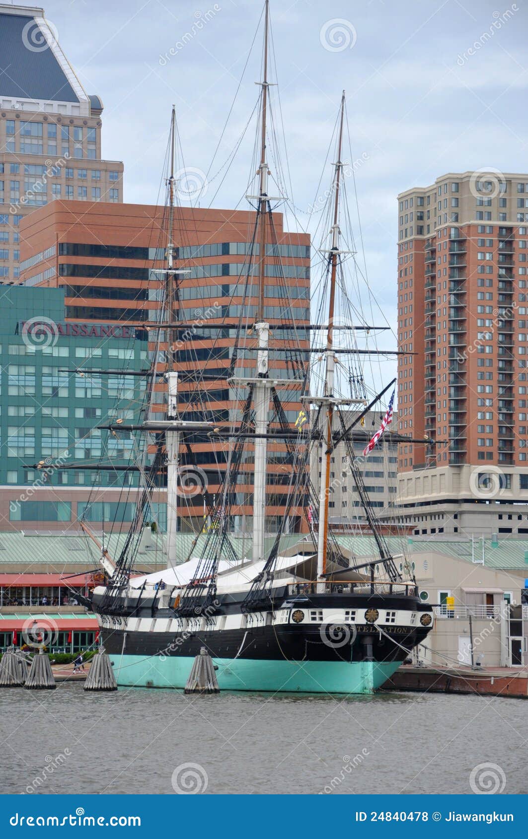 USS Constellation at Baltimore Editorial Stock Photo - Image of retro ...