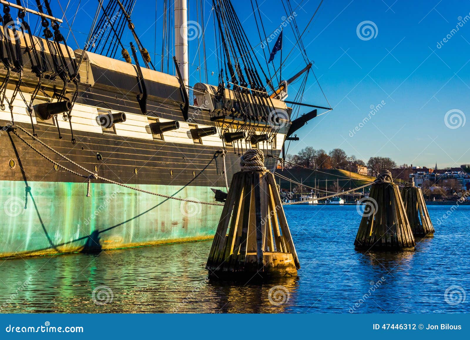 The USS Constellation in the Inner Harbor of Baltimore, Maryland Stock ...