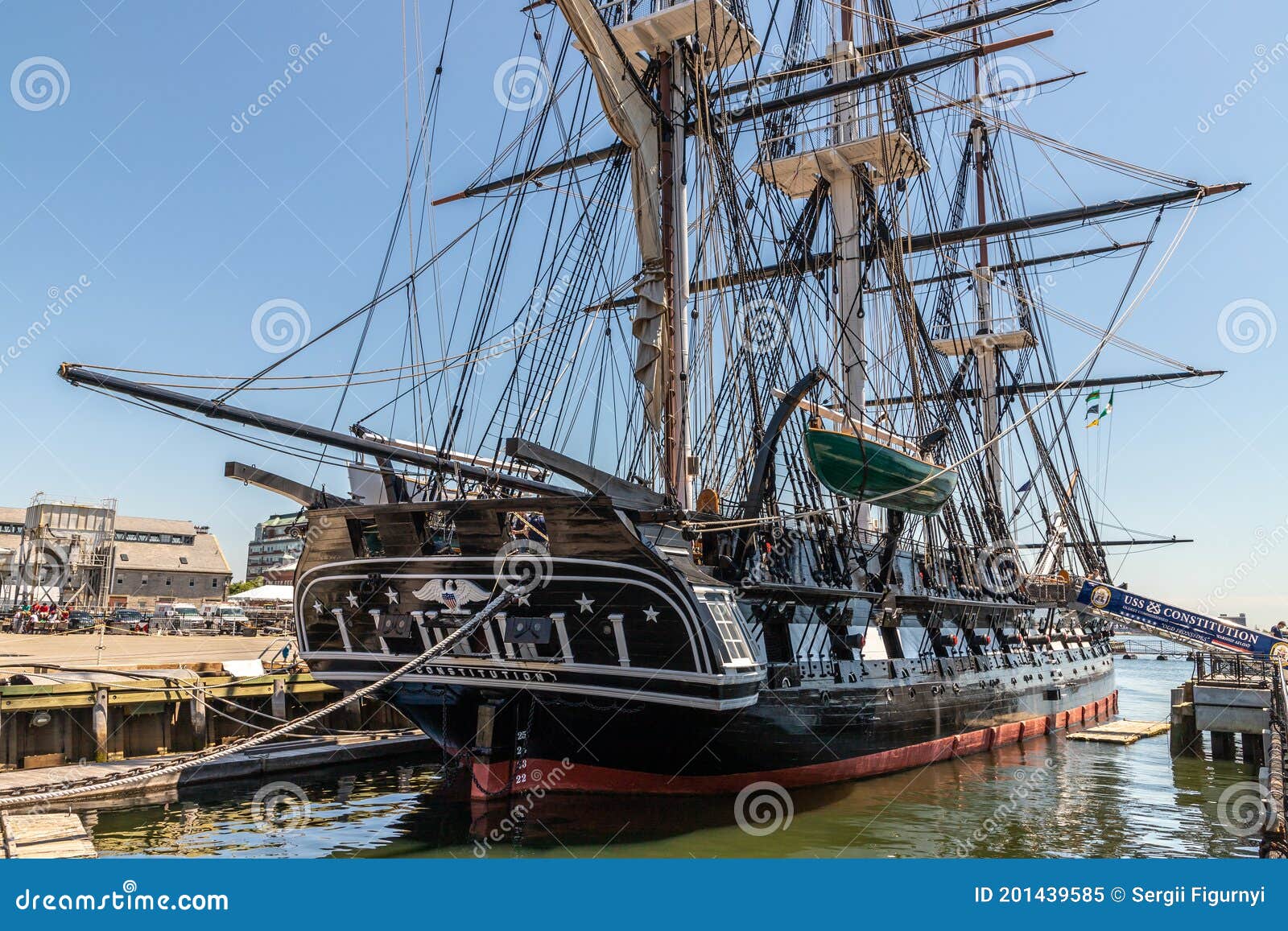 USS Constitution in Boston editorial image. Image of ship - 201439585