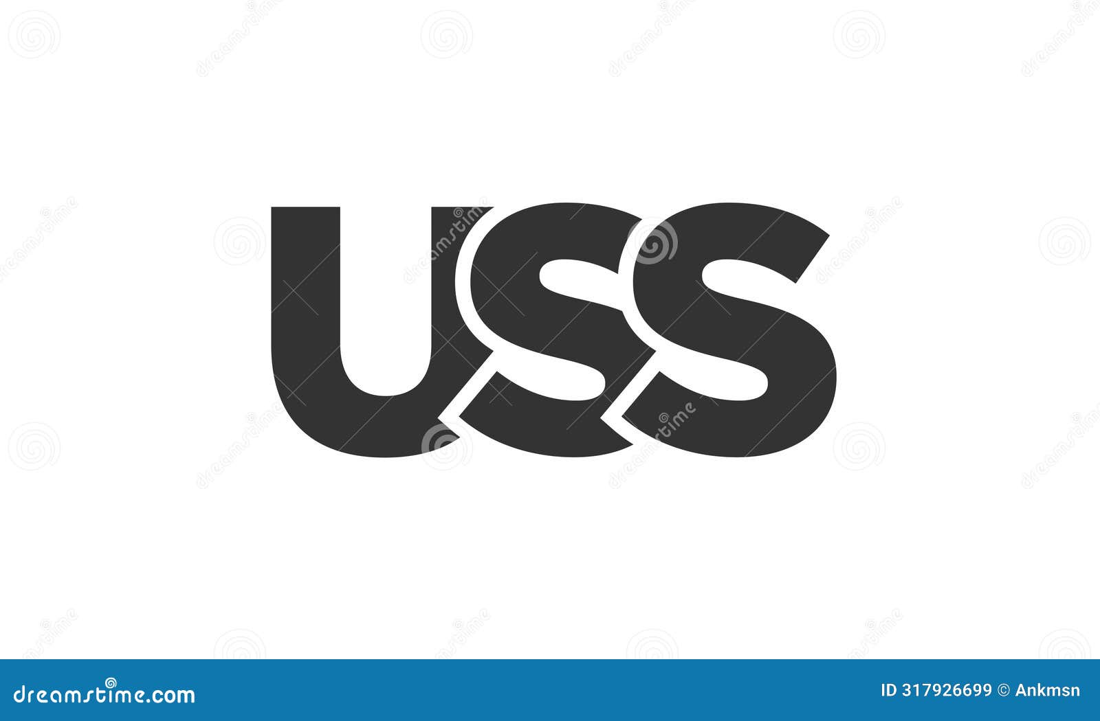 USS Logo Design Template with Strong and Modern Bold Text. Initial ...
