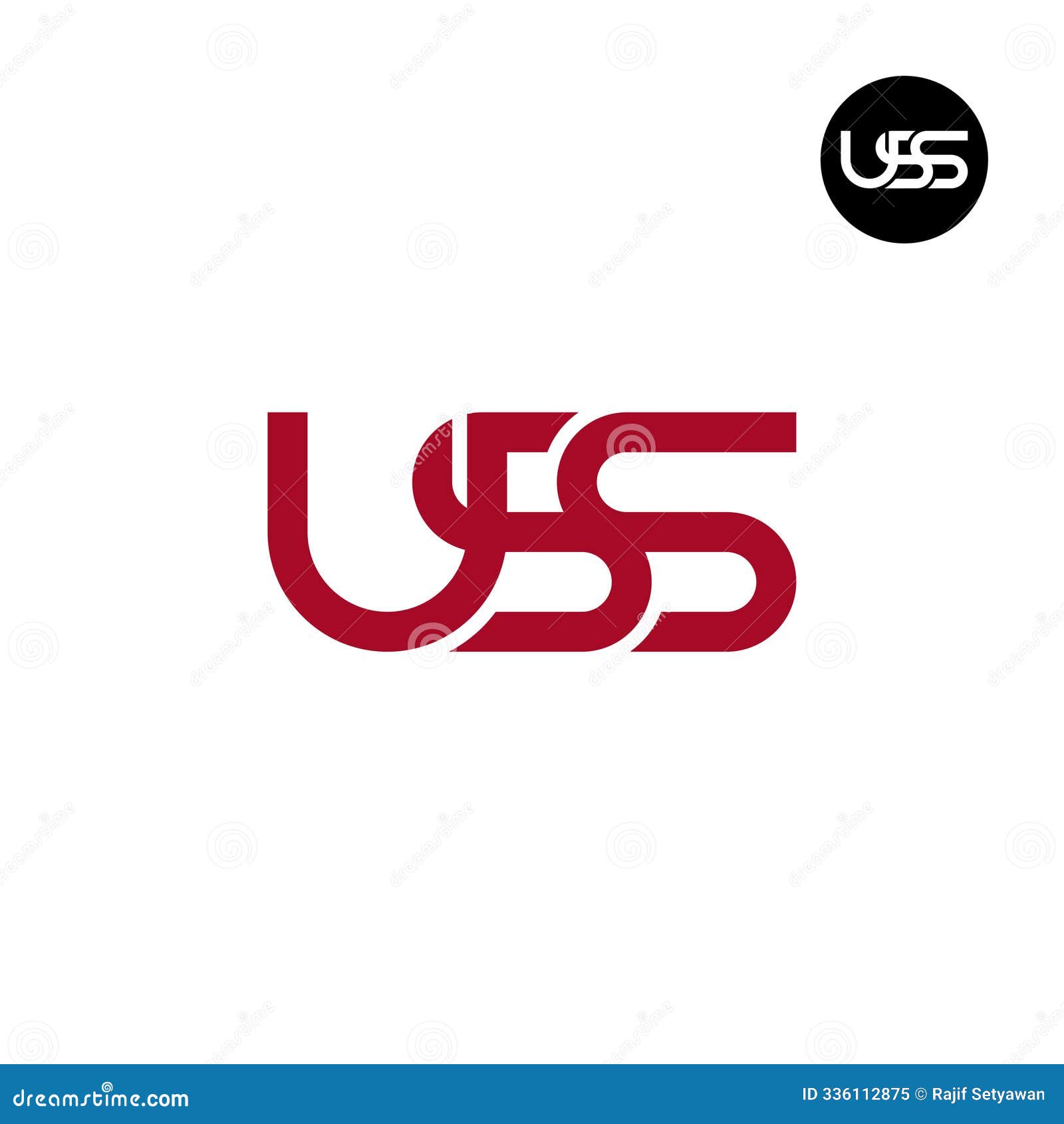 USS Logo Letter Monogram Design Cartoon Vector | CartoonDealer.com ...