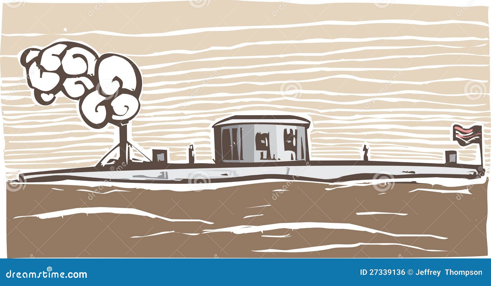 USS Monitor stock vector. Illustration of warship, river - 27339136