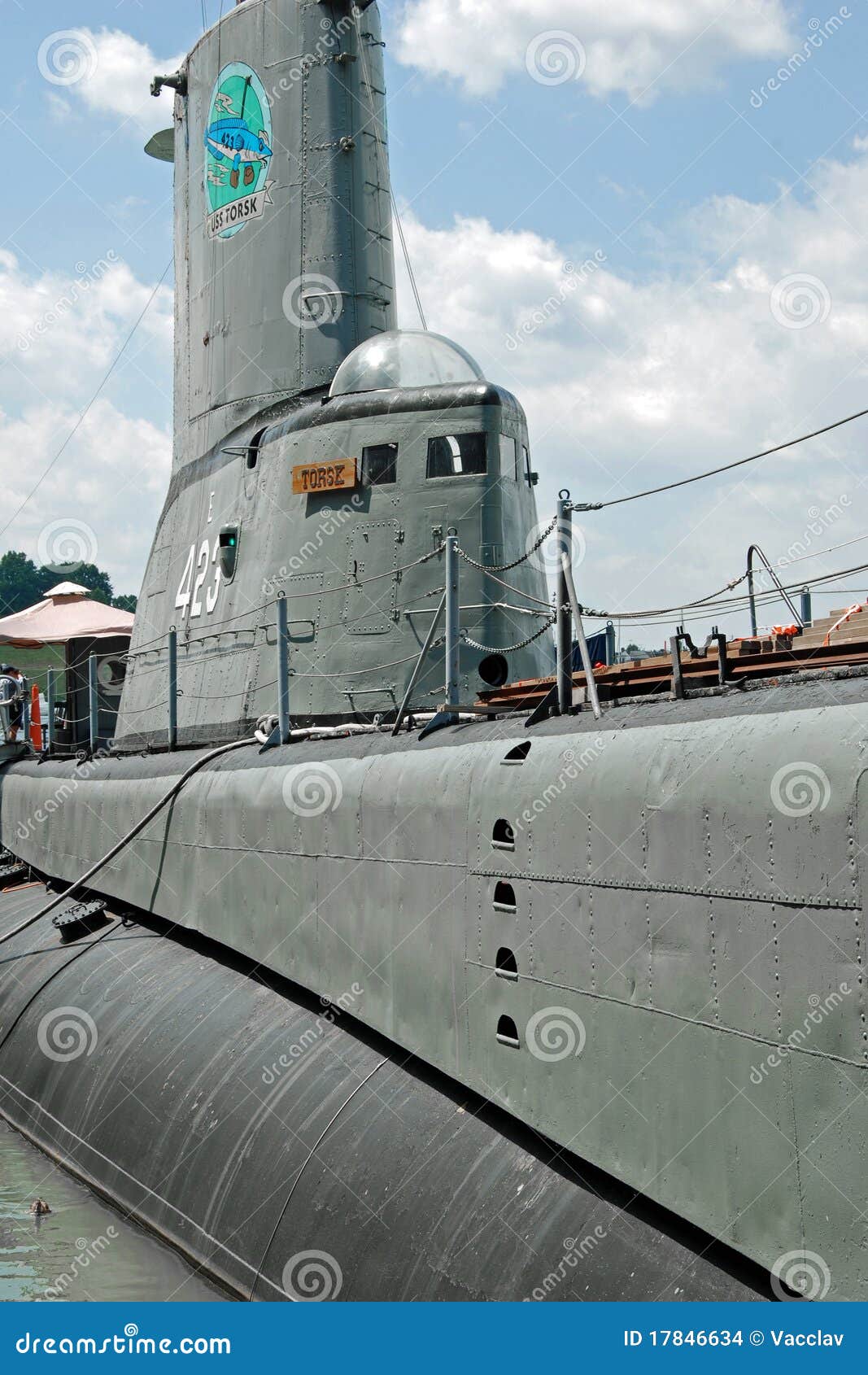 USS Torsk Submarine in Baltimore Inner Harbor Stock Photo - Image of ...