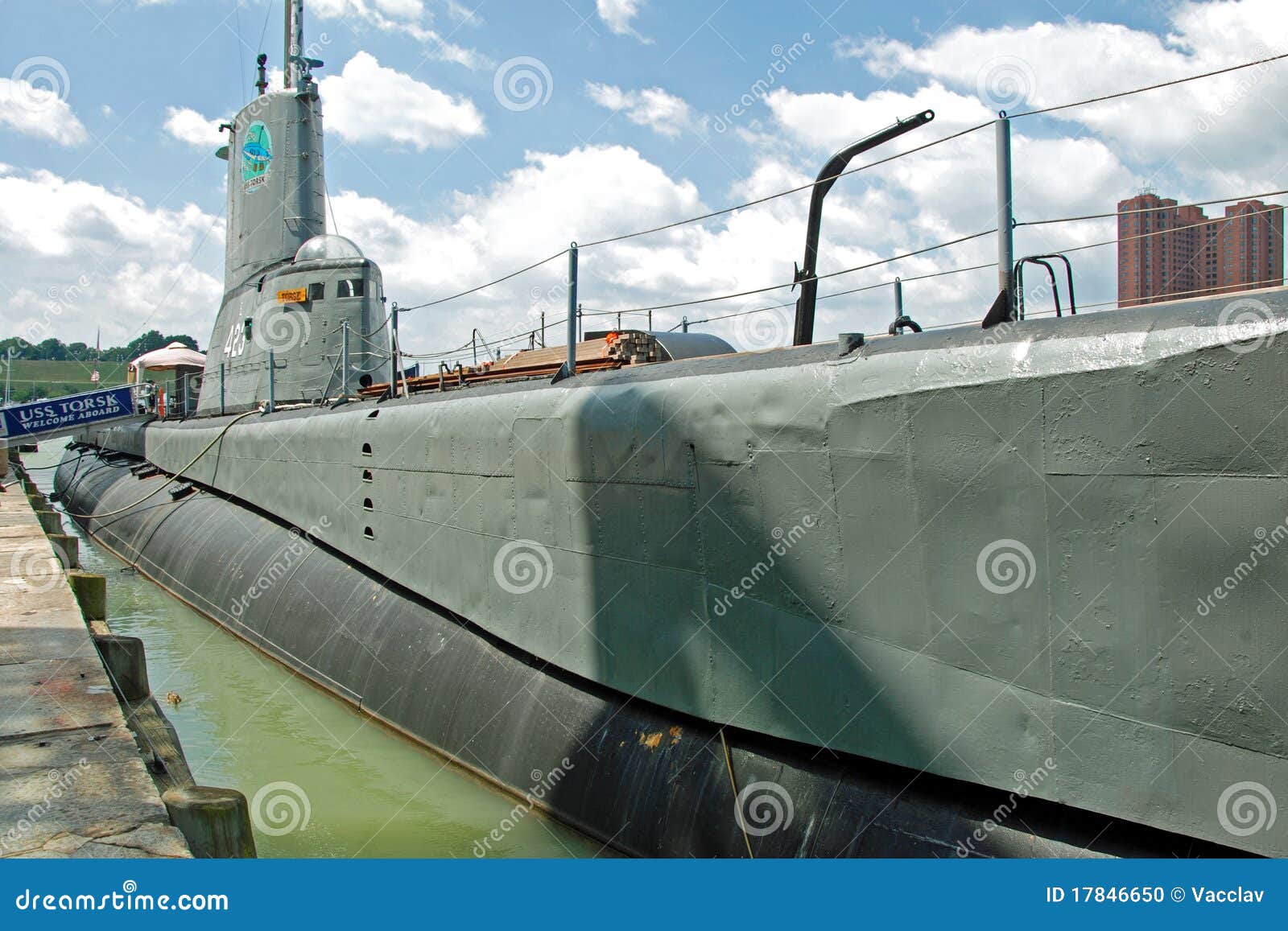 USS Torsk Submarine in Baltimore Inner Harbor Editorial Image - Image ...