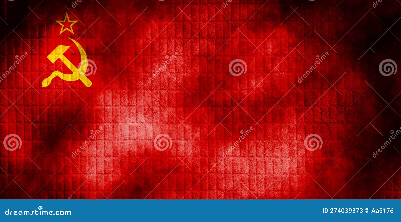 USSR Flag. Soviet Russia Flag Mixed Repeated Exposure. Symbol of ...