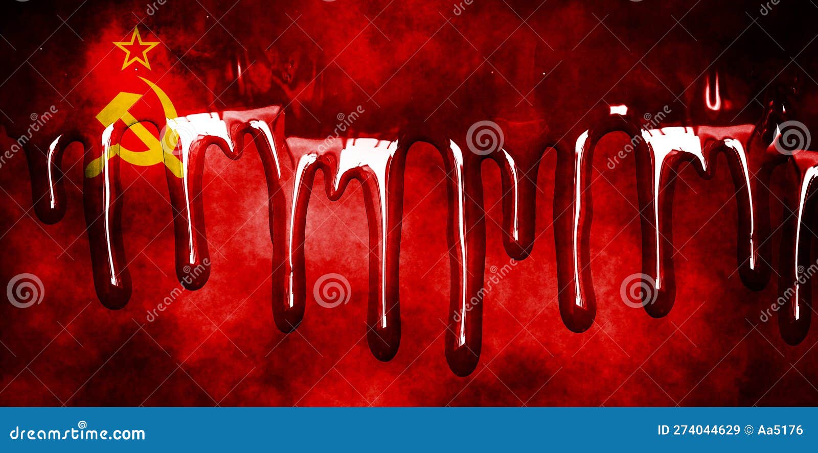 USSR Flag. Soviet Russia Flag Mixed Repeated Exposure. Symbol of ...