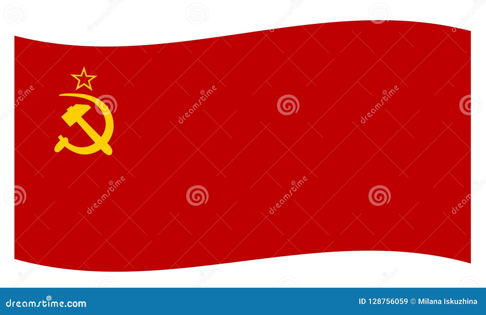 USSR flag stock vector. Illustration of russia, hammer - 128756059
