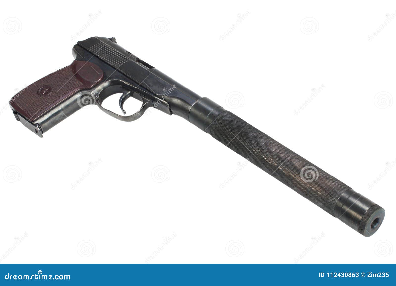USSR Makarov Pistol with Silencer Stock Image - Image of grip, protect ...