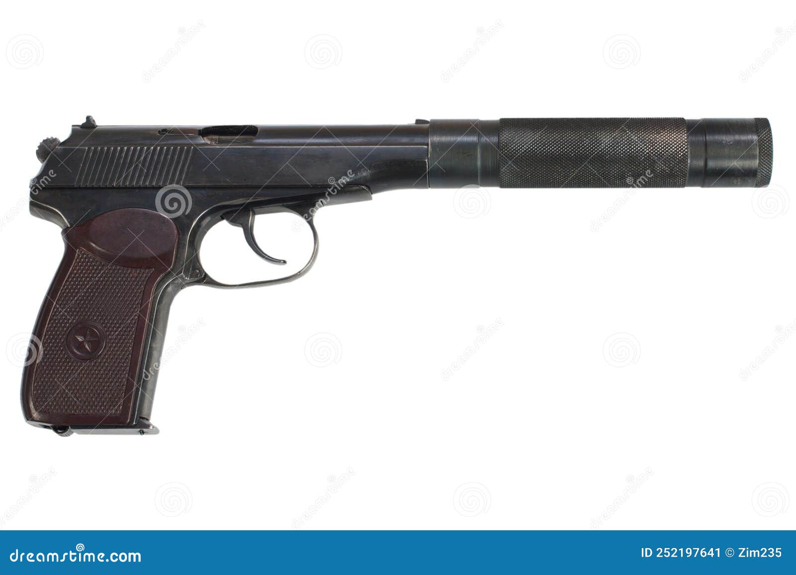 USSR Makarov Pistol With Silencer Stock Photo | CartoonDealer.com ...