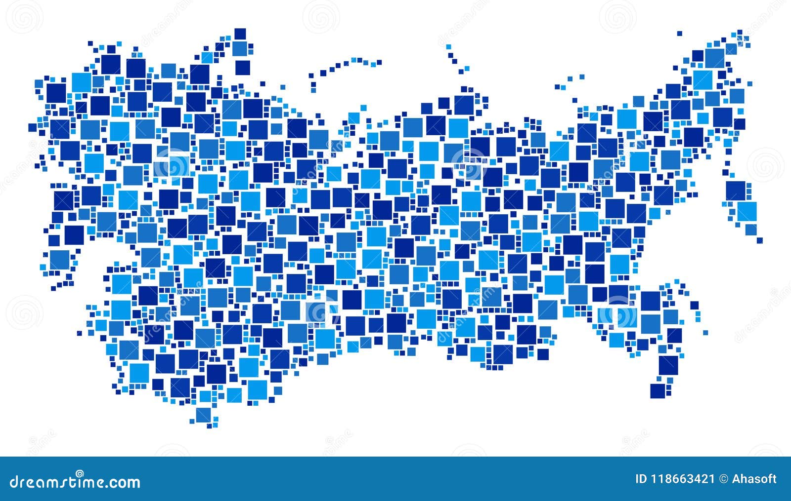 USSR Map Mosaic of Squares stock vector. Illustration of cartography ...