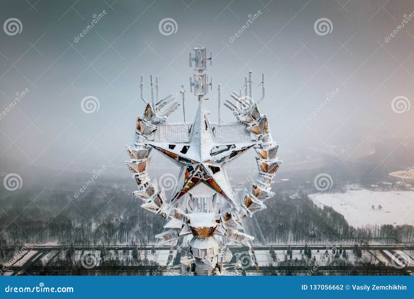 USSR star stock photo. Image of ussr, architecture, winter - 137056662