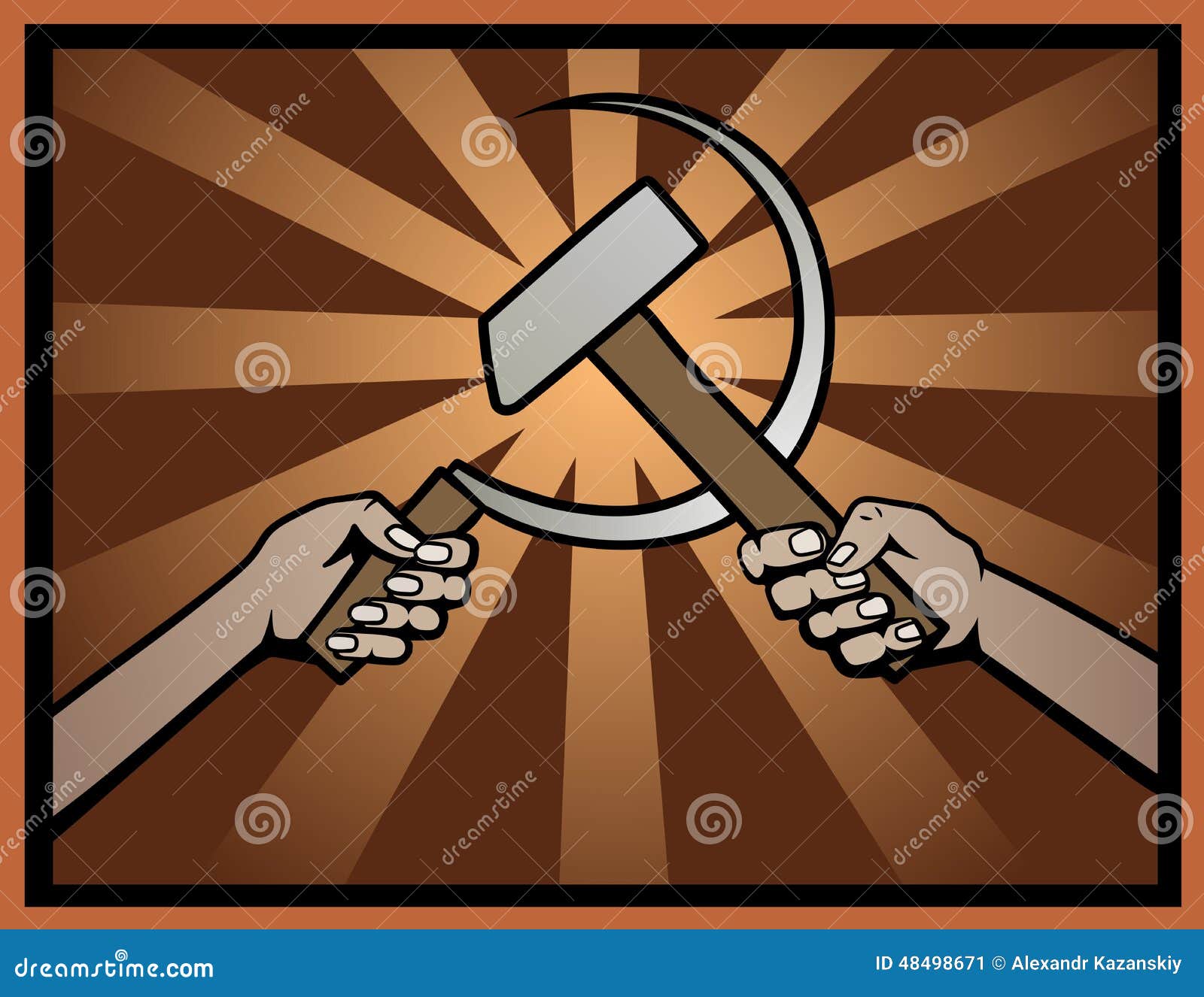 Ussr Symbol And World Map Cartoon Vector | CartoonDealer.com #13680317