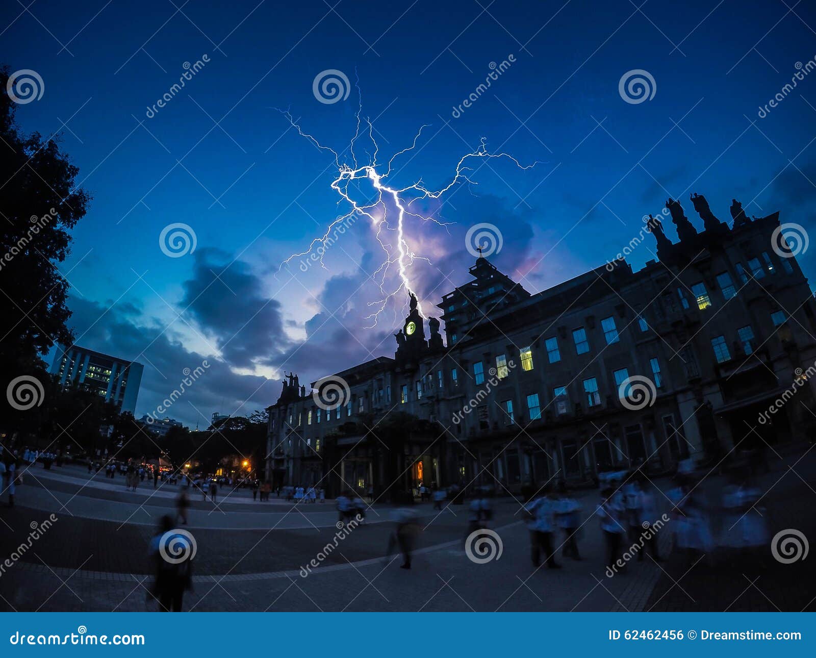 UST main building stock photo. Image of ligthning, main - 62462456