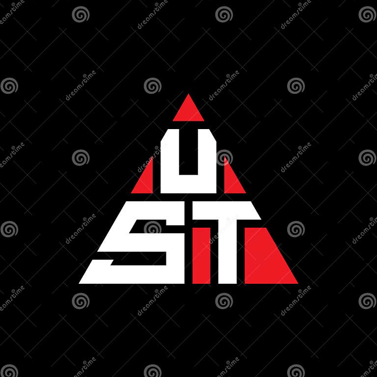 UST Triangle Letter Logo Design with Triangle Shape. UST Triangle Logo ...