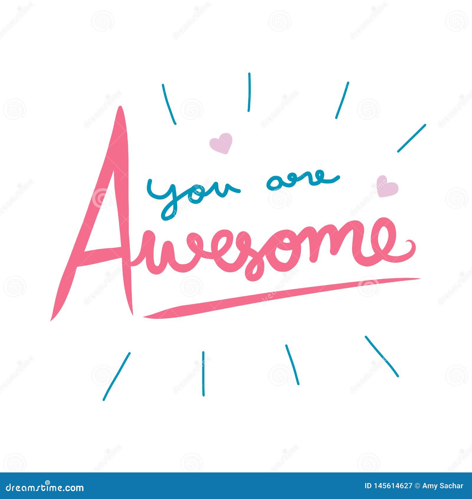 Usted Es Ejemplo Impresionante De La Palabra Ilustración del Vector ...