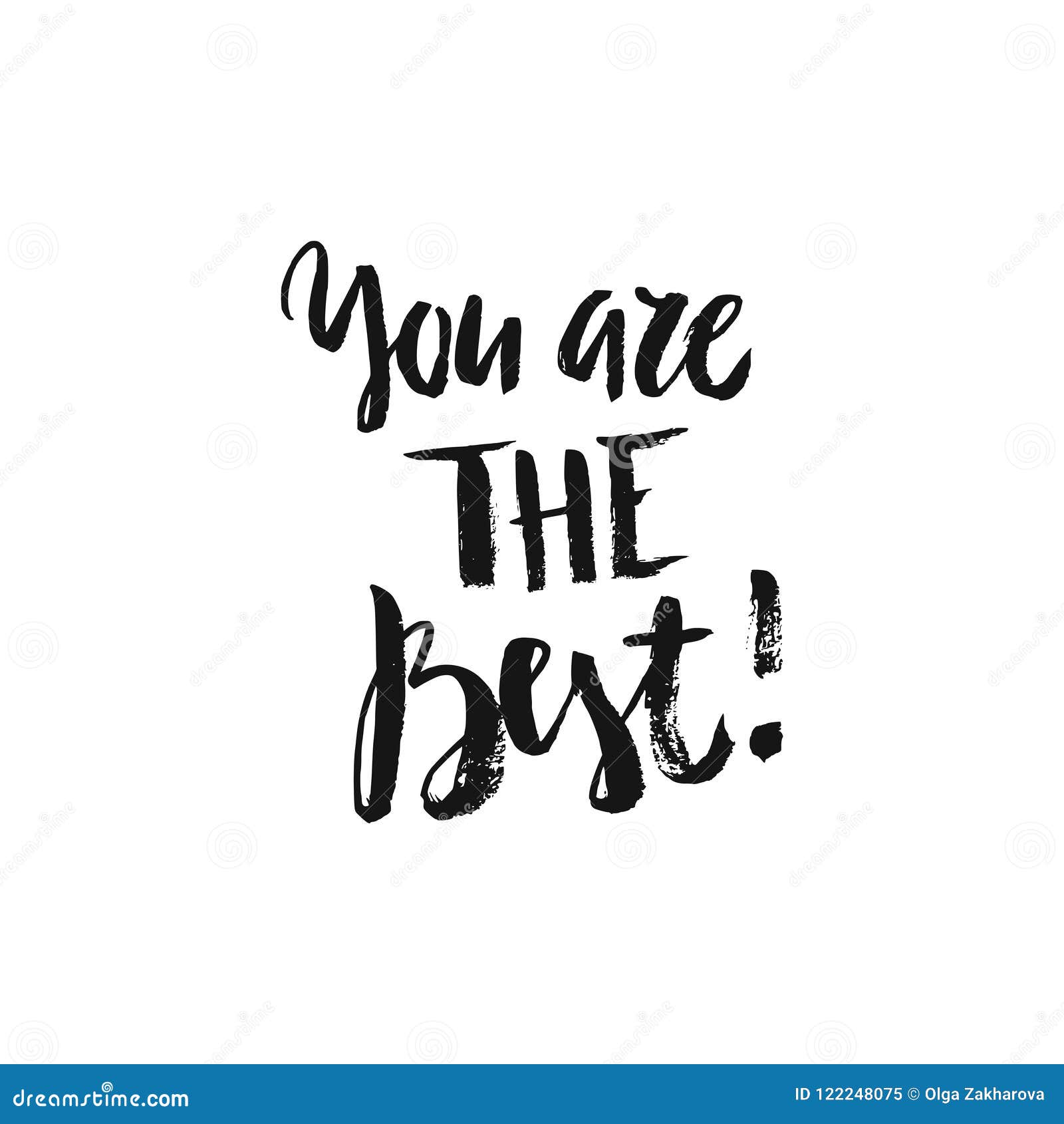 Usted Es Las Mejores Letras De La Tinta Ilustración del Vector ...