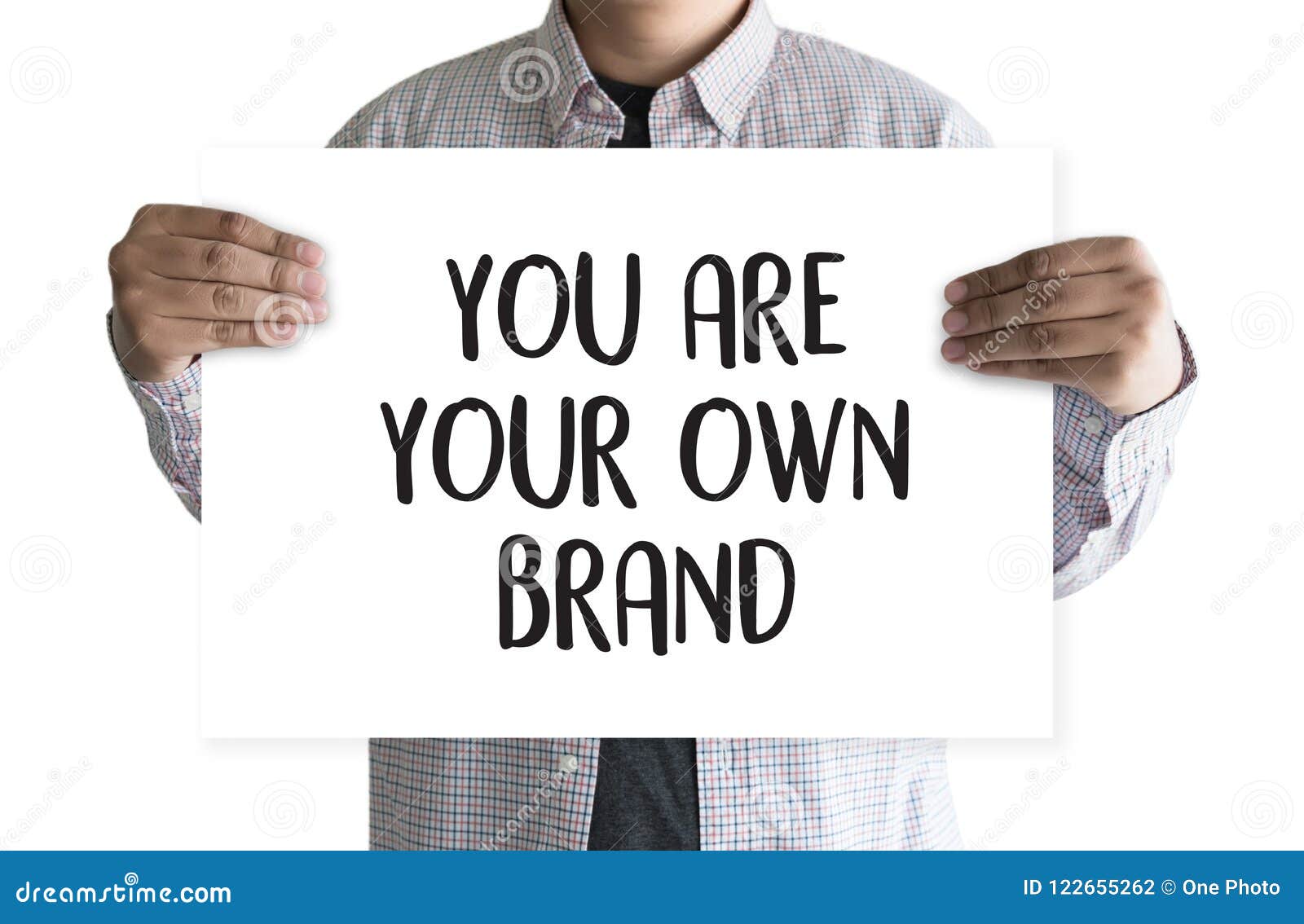 USTED ES SU PROPIO Concepto Del Edificio De La Marca De La MARCA Foto ...