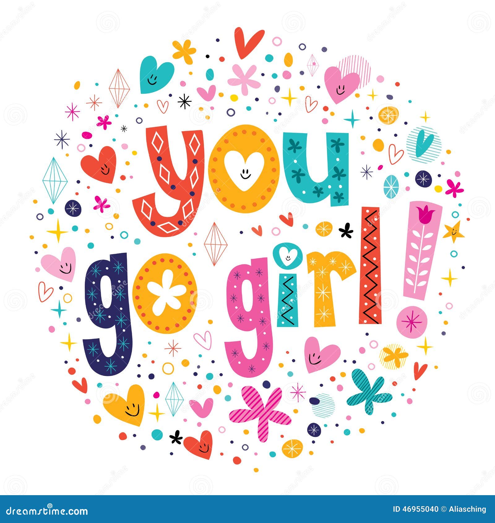 Usted Va Tarjeta De La Muchacha Ilustración del Vector - Ilustración de ...