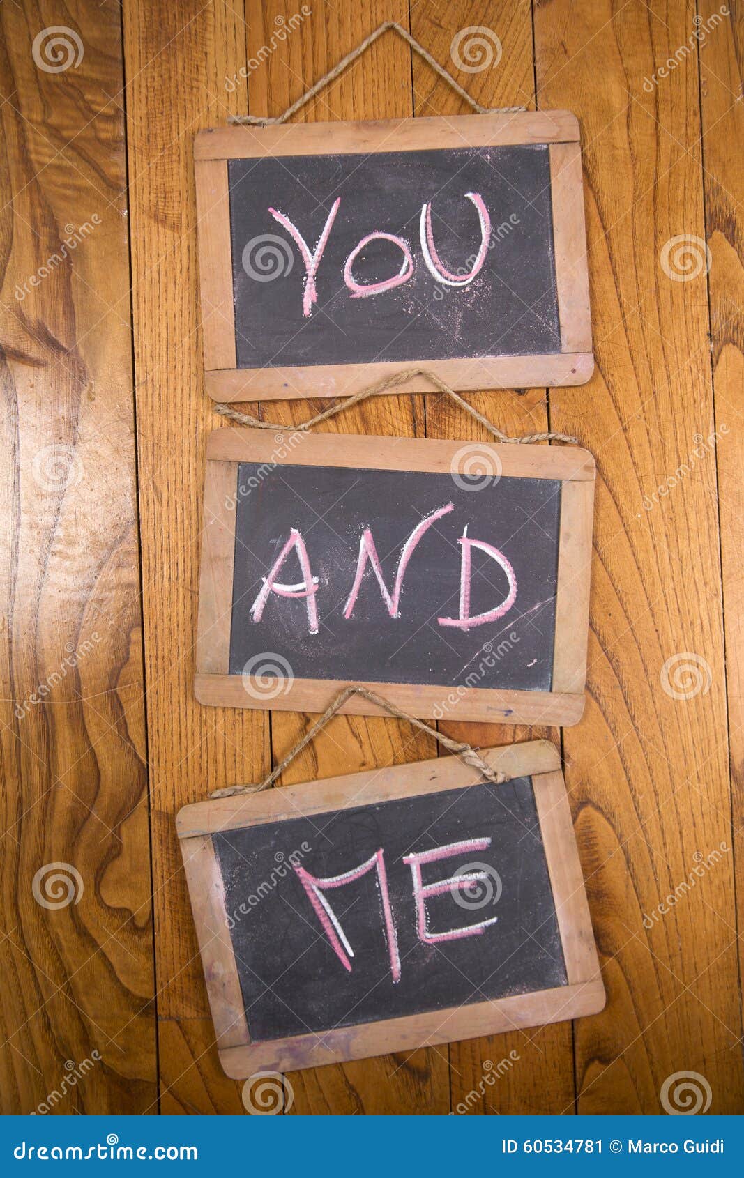 Usted y yo imagen de archivo. Imagen de concepto, tiza - 60534781