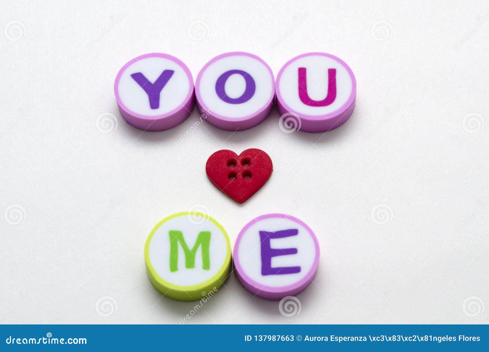 Usted y yo frase imagen de archivo. Imagen de valentina - 137987663