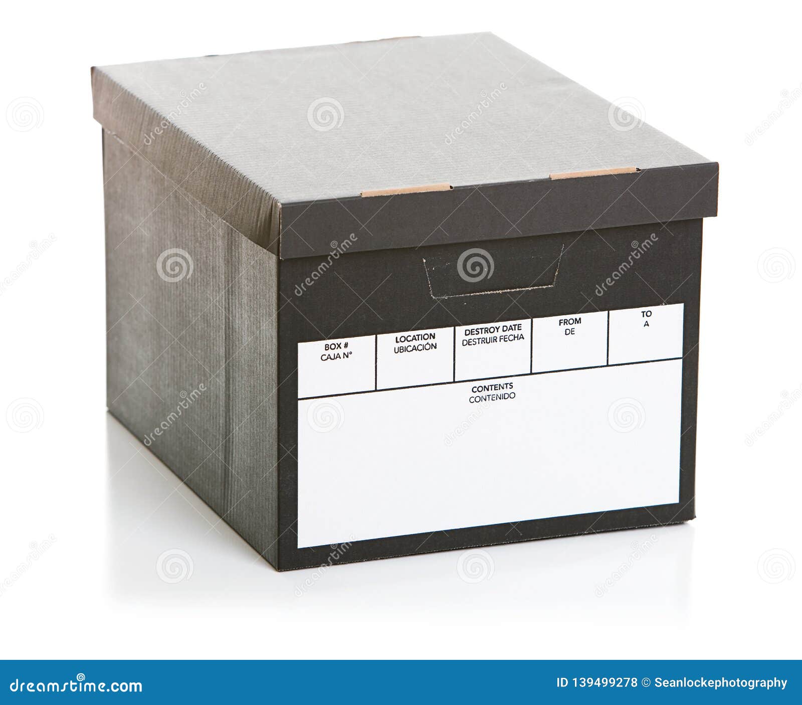 Boxes: Single Filing Box stock photo. Image of isolated - 139499278
