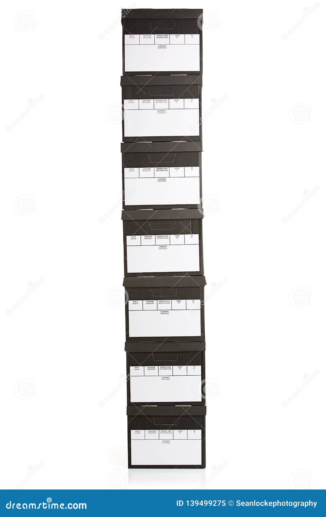 Boxes: Stack of Office File Boxes Stock Image - Image of stack, white ...