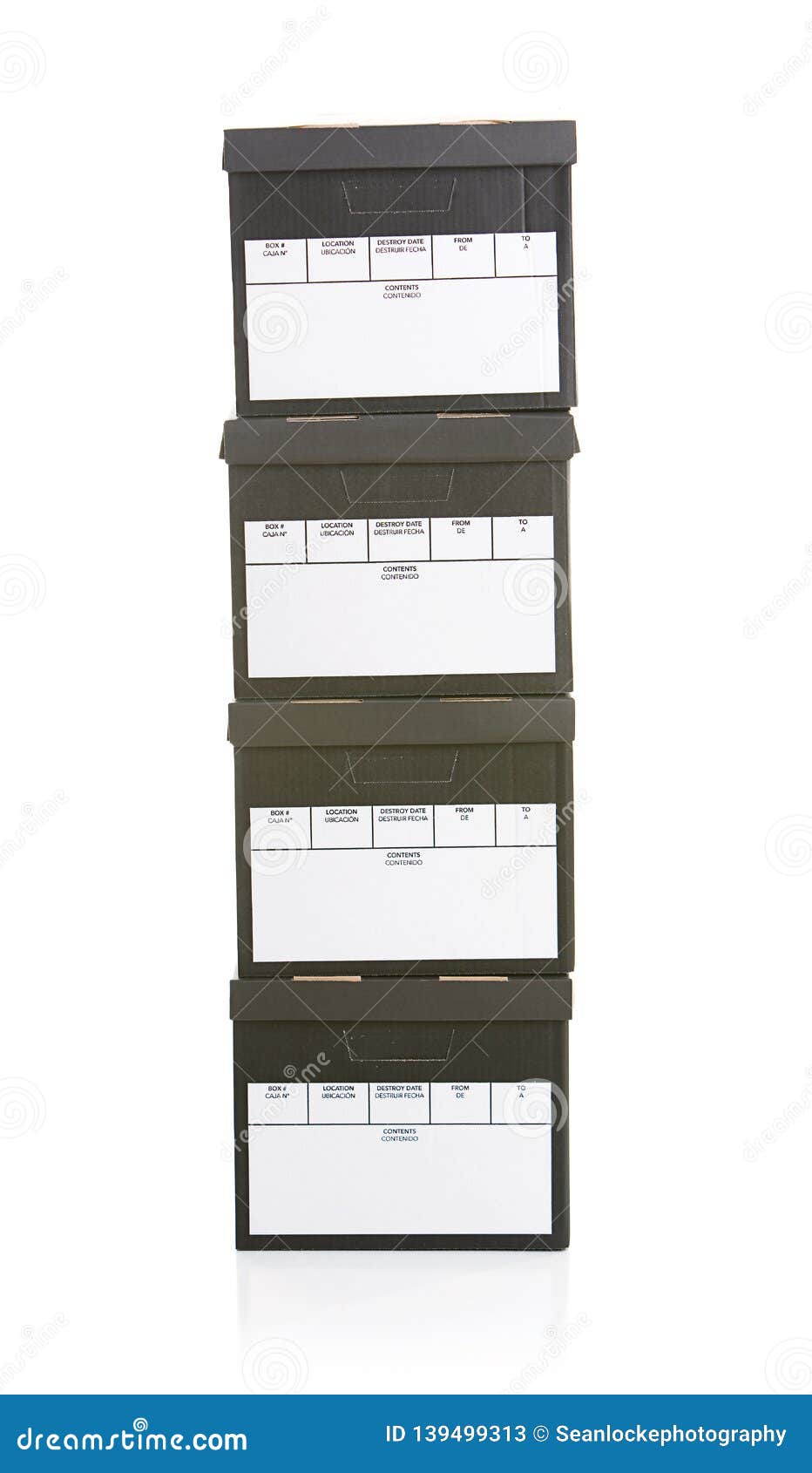 Boxes: Stack of Office File Boxes Stock Image - Image of stack, office ...