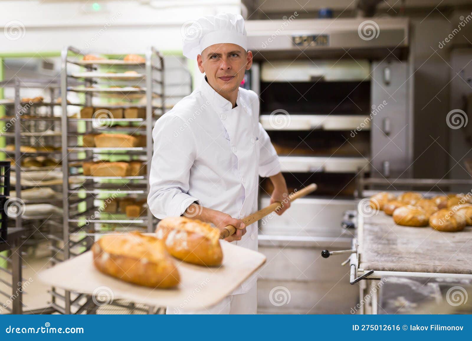 Usual Work of Baker in Bakery Stock Photo - Image of making, food ...