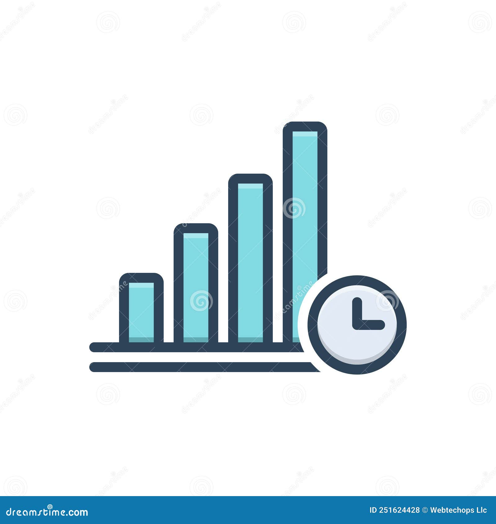 Color Illustration Icon for Usually, Graph and Bar Chart Stock ...