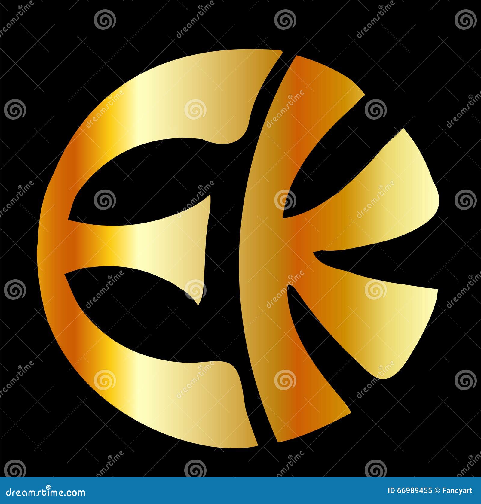 Symbol Eckankar Religion EK Contour Outline Line Icon Black Color ...