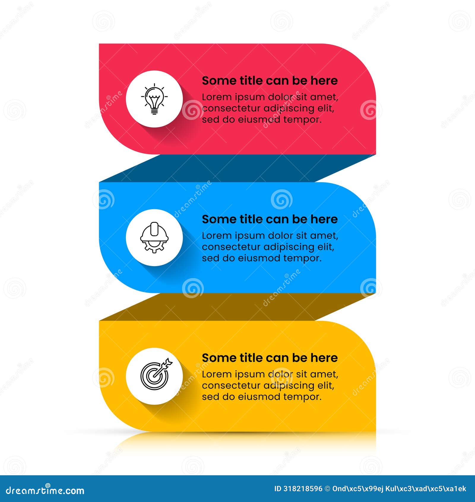 Ut2_Connected_BannersInfographic Template. Linked Banner with 3 Steps ...