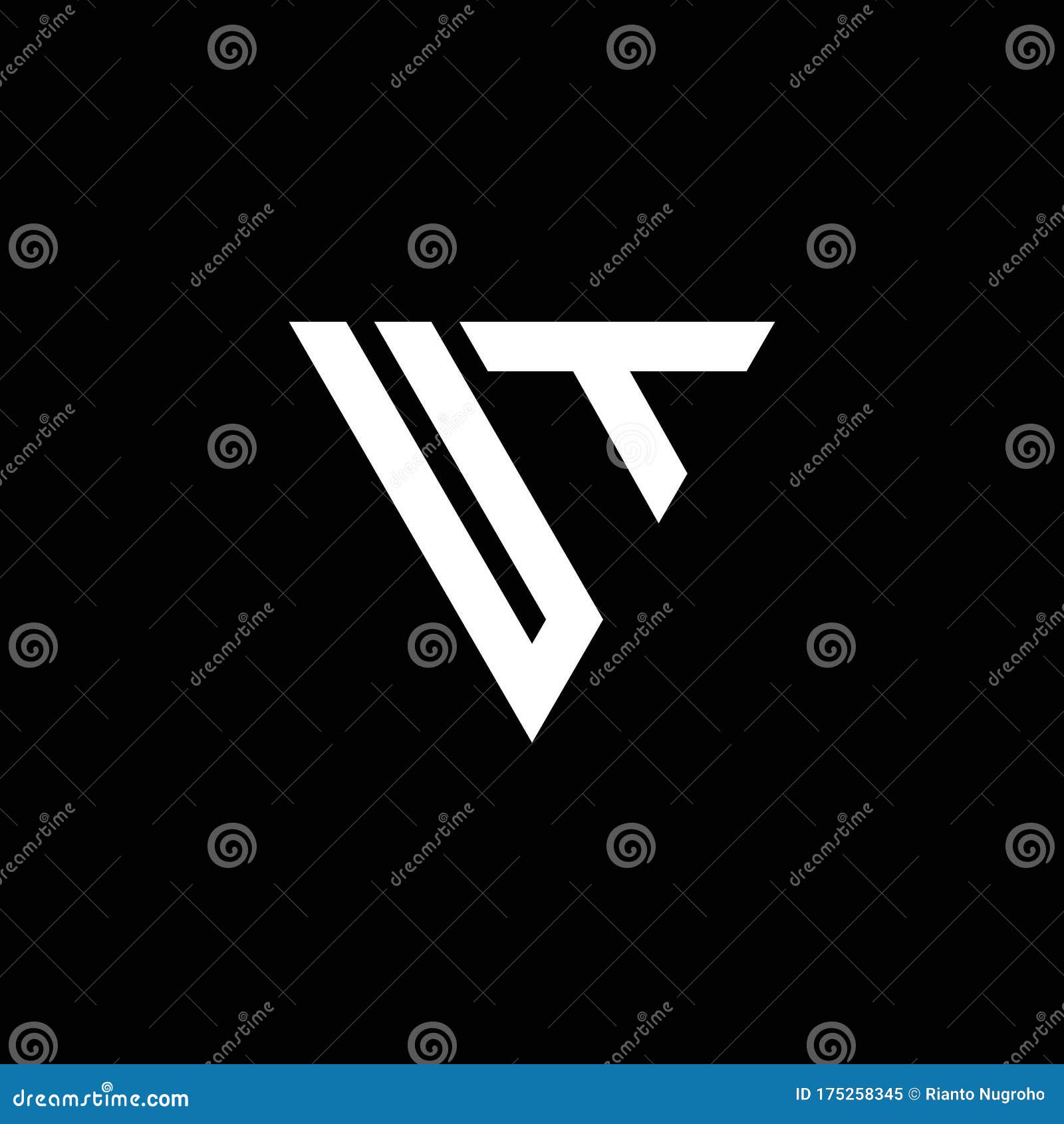 UT Logo Letter Monogram with Triangle Shape Design Template Stock ...