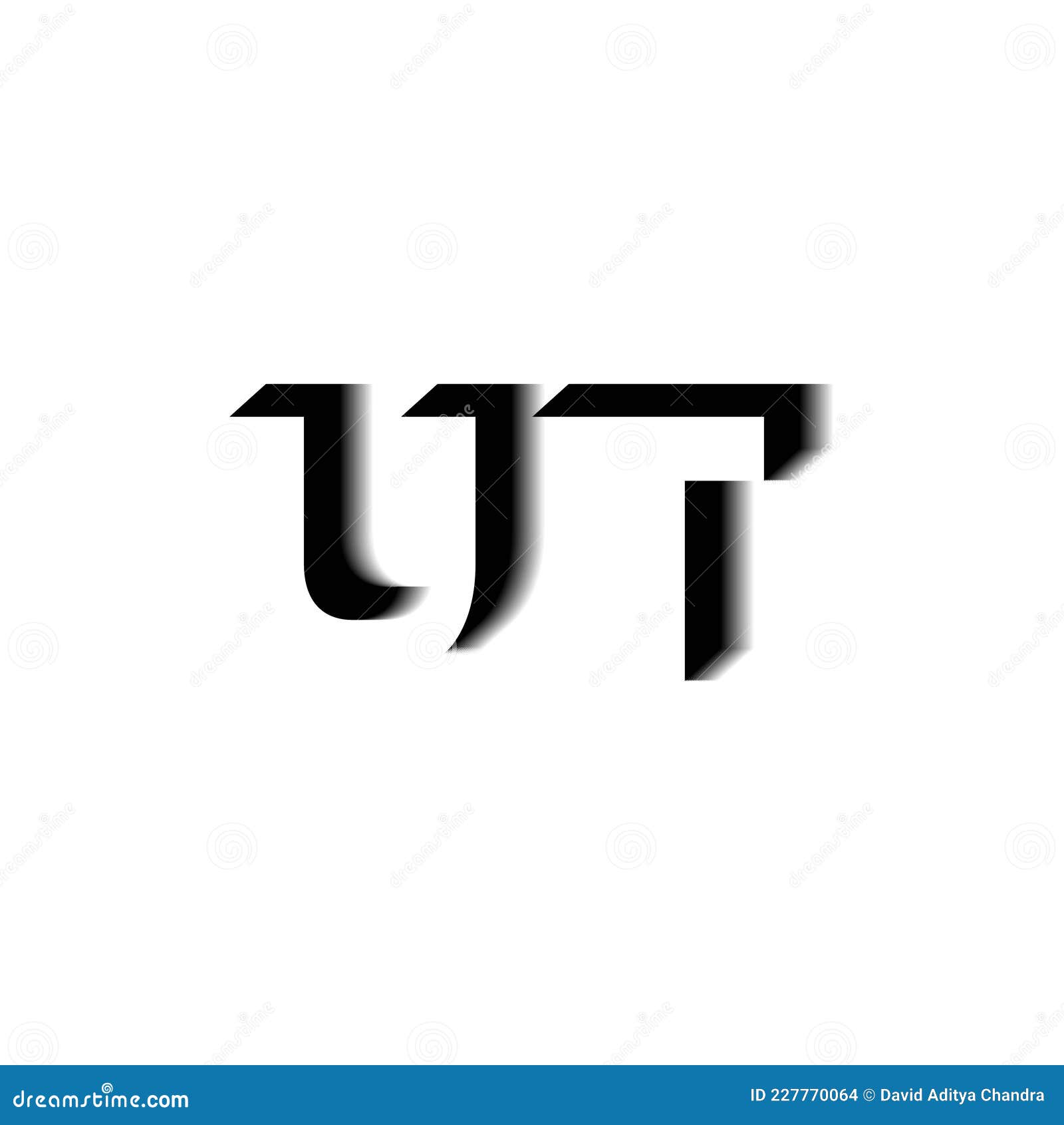 UT Monogram Shadow Shape Style Stock Vector - Illustration of elegant ...