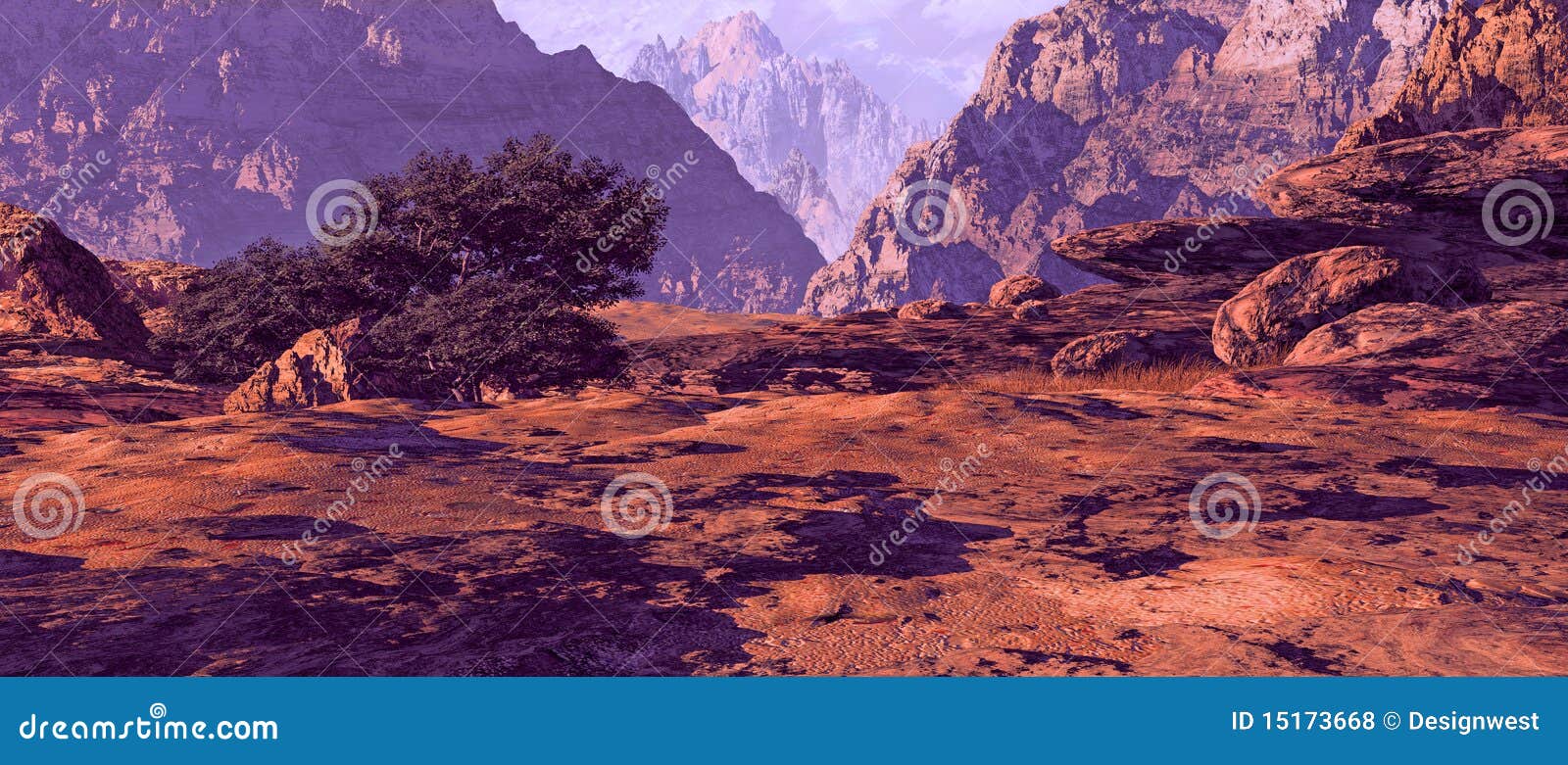 Canyon Landscape At Night With Milky Way Generative Ai Royalty Free