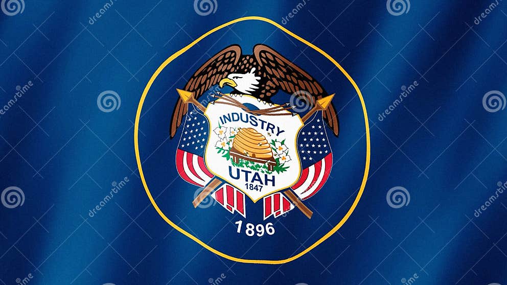 Utah Flag. Flag of Utah Images Stock Illustration - Illustration of ...