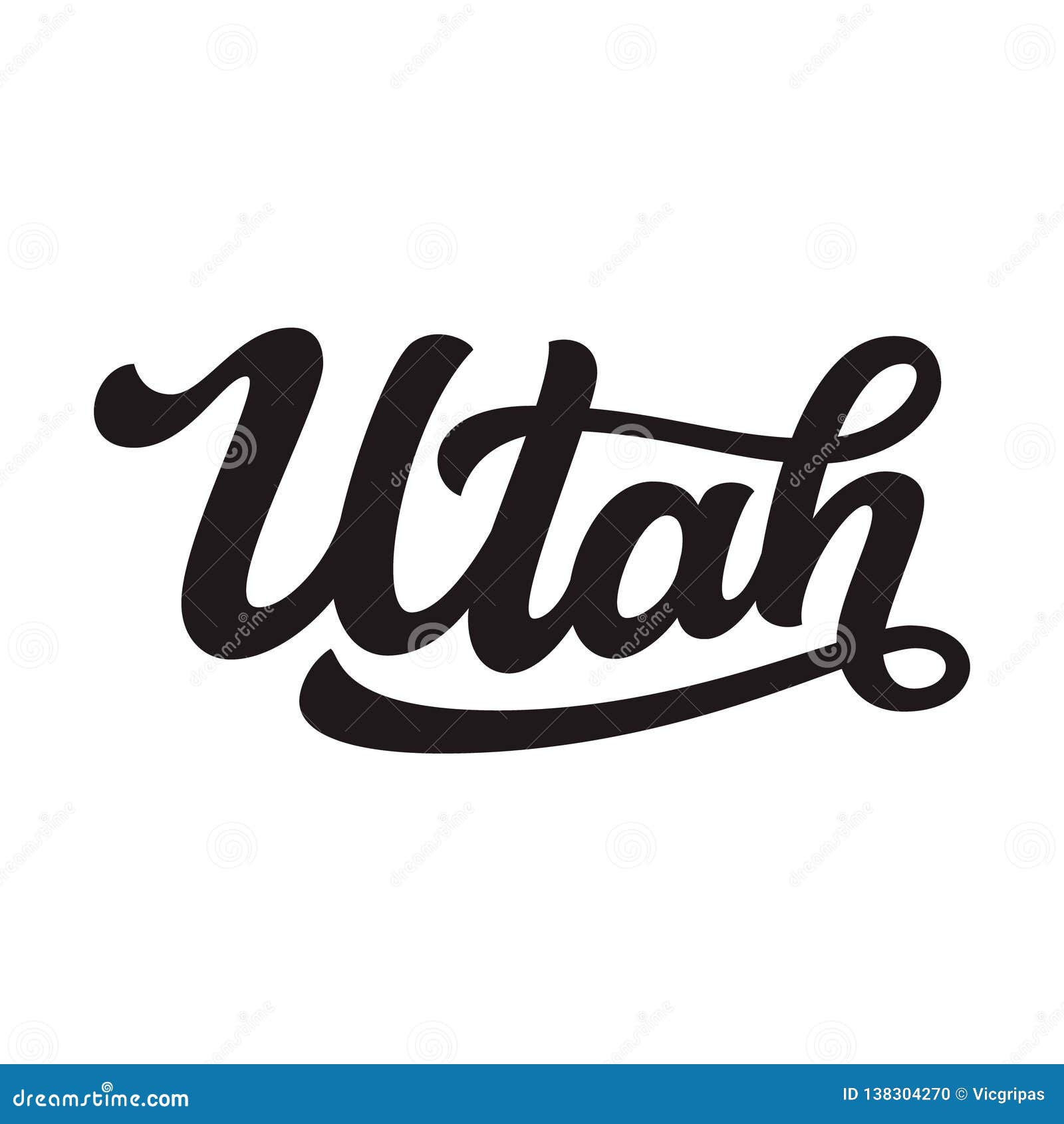 Utah Hand Gezeichnet, Text Beschriftend Vektor Abbildung - Illustration ...