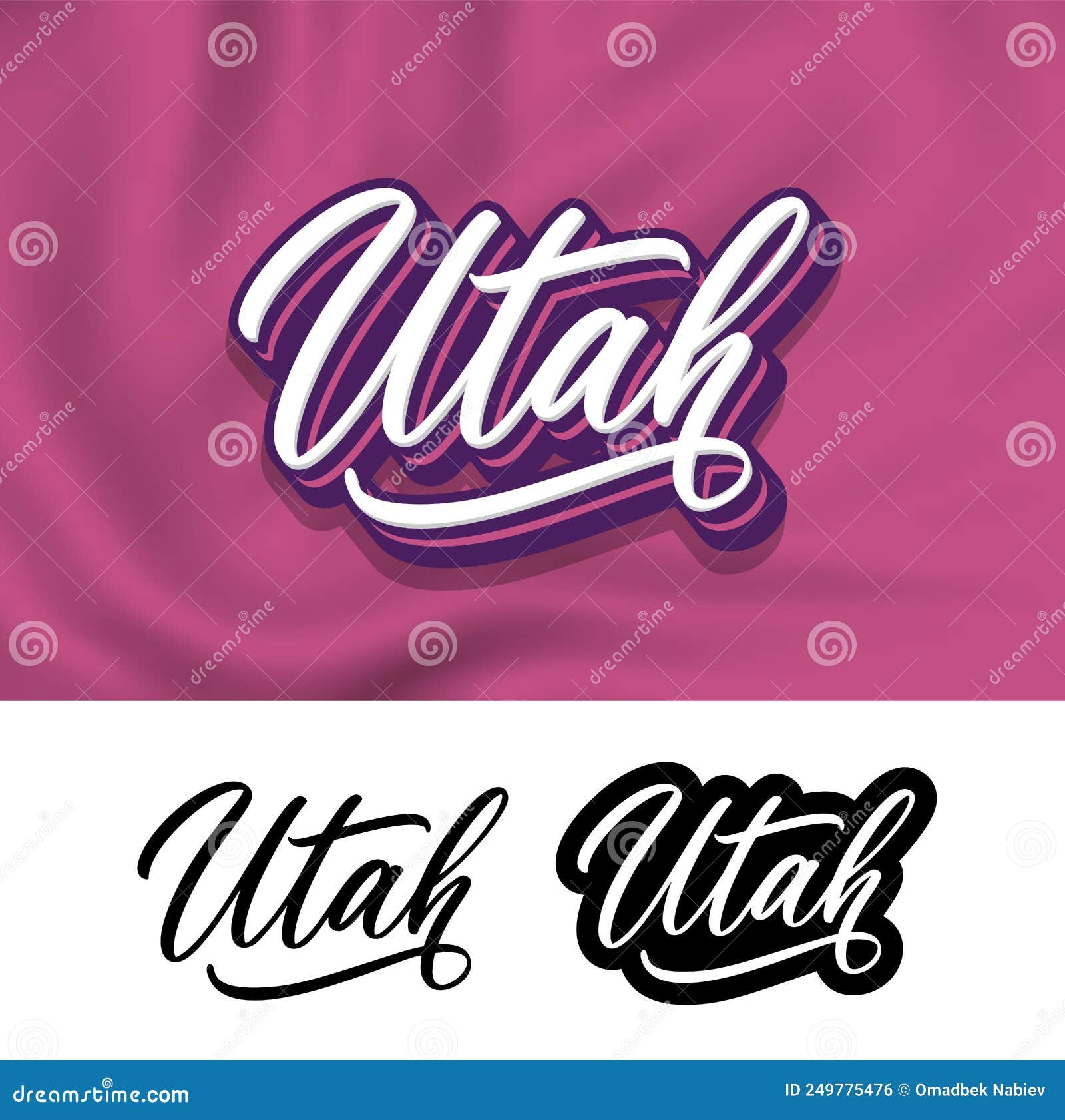 Utah hand lettering design stock vector. Illustration of jacket - 249775476