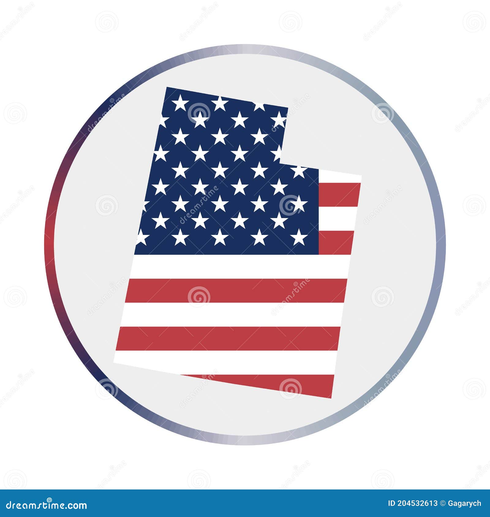 Utah icon.. stock vector. Illustration of north, gradient - 204532613