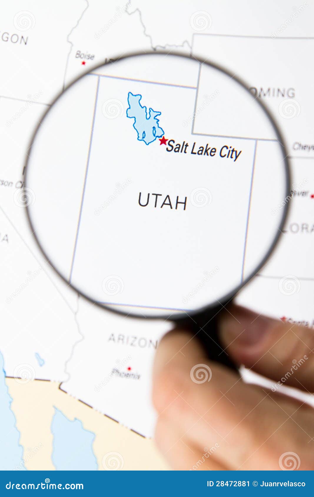 The Utah Map with Salt Lake City Stock Image - Image of exploration ...