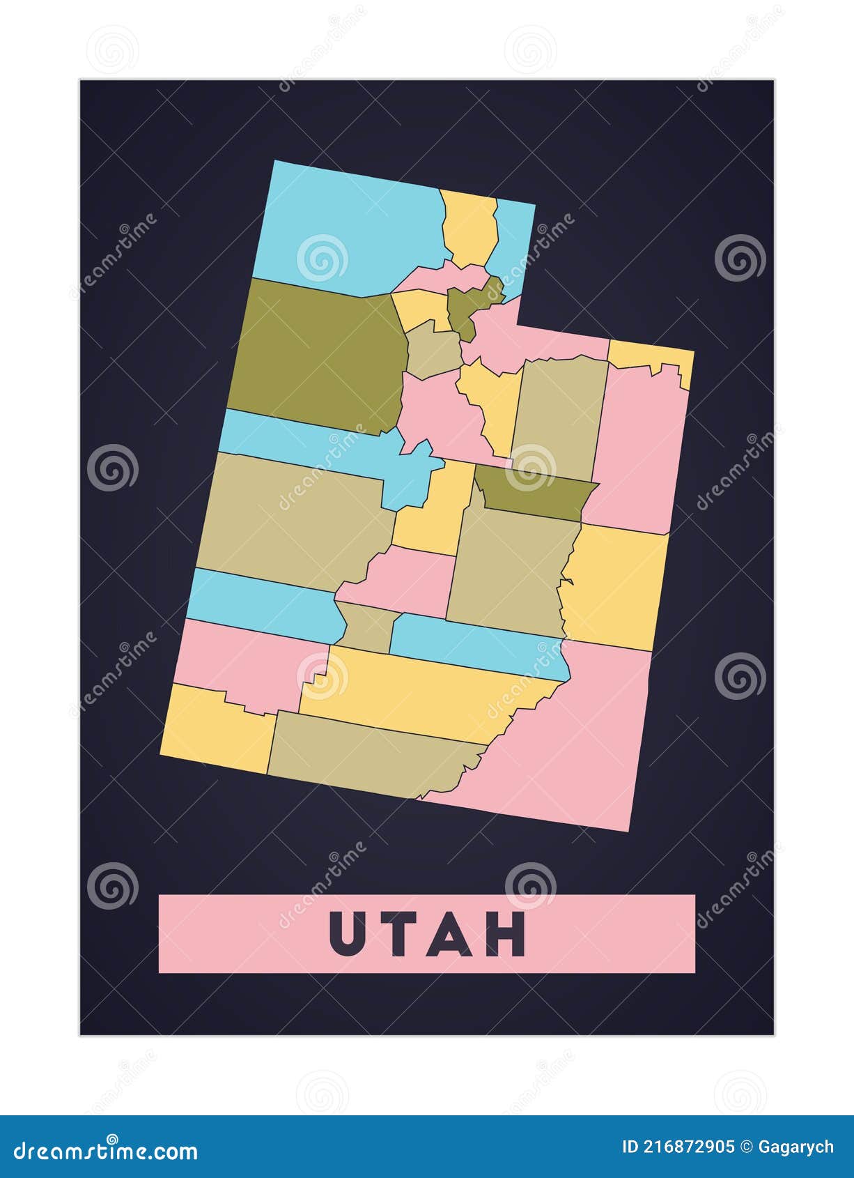 Utah map. stock vector. Illustration of information - 216872905
