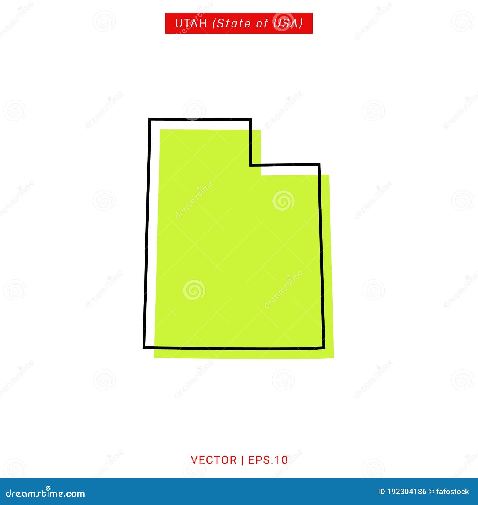 Utah Map Vector Design Template. Stock Vector - Illustration of design ...