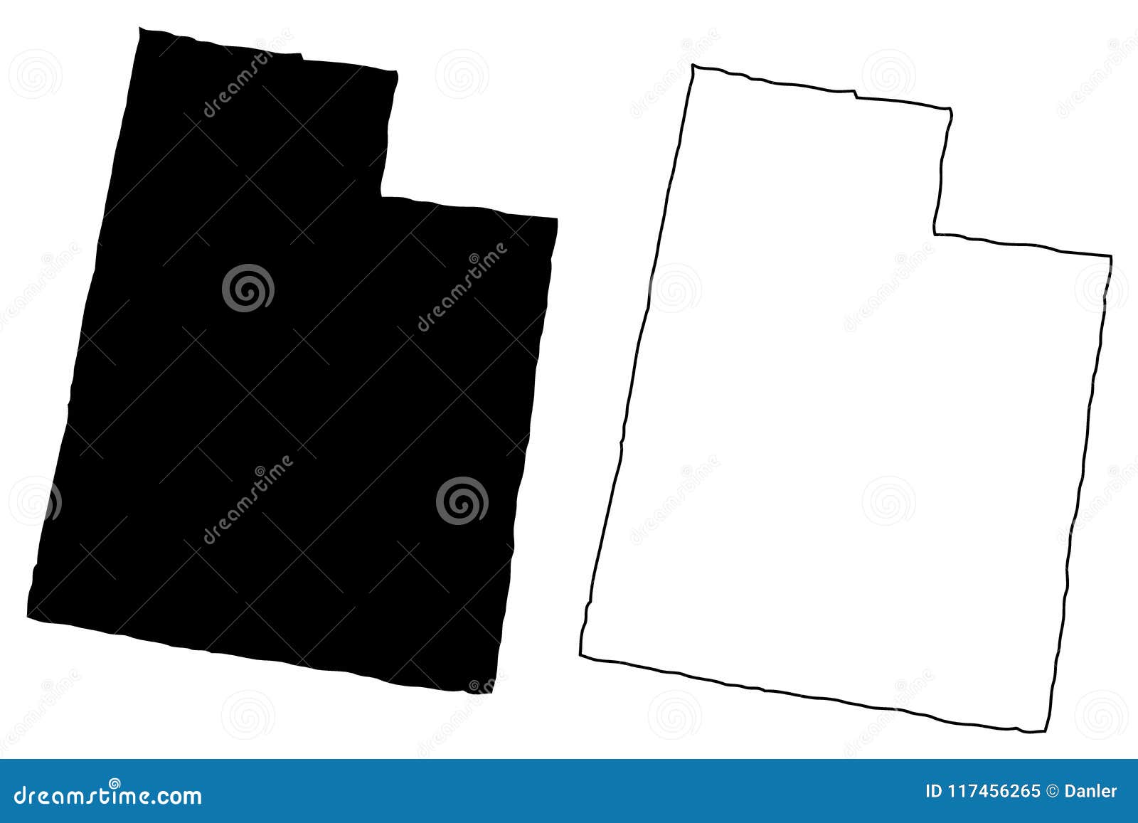 Utah map vector stock vector. Illustration of banner - 117456265