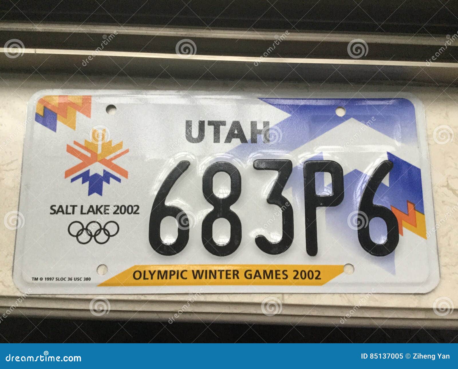 Utah 2002 Olympic License Plate Editorial Image - Image of 2002, plate: 85137005