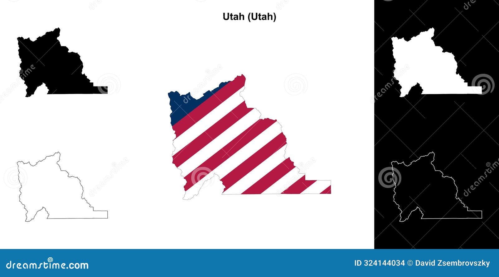 Utah Outline Symbol. US State Map. Vector Illustration | CartoonDealer ...