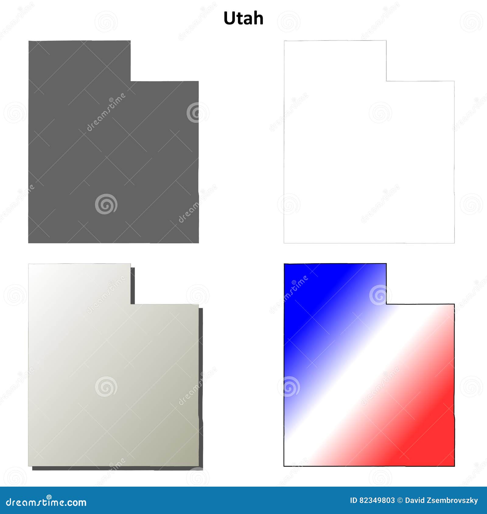 Utah Outline Symbol. US State Map. Vector Illustration | CartoonDealer ...