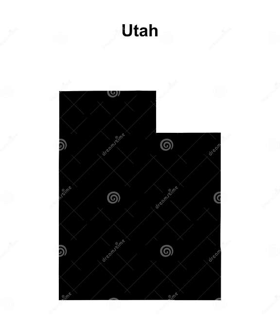 Utah outline map stock vector. Illustration of boundaries - 360688956
