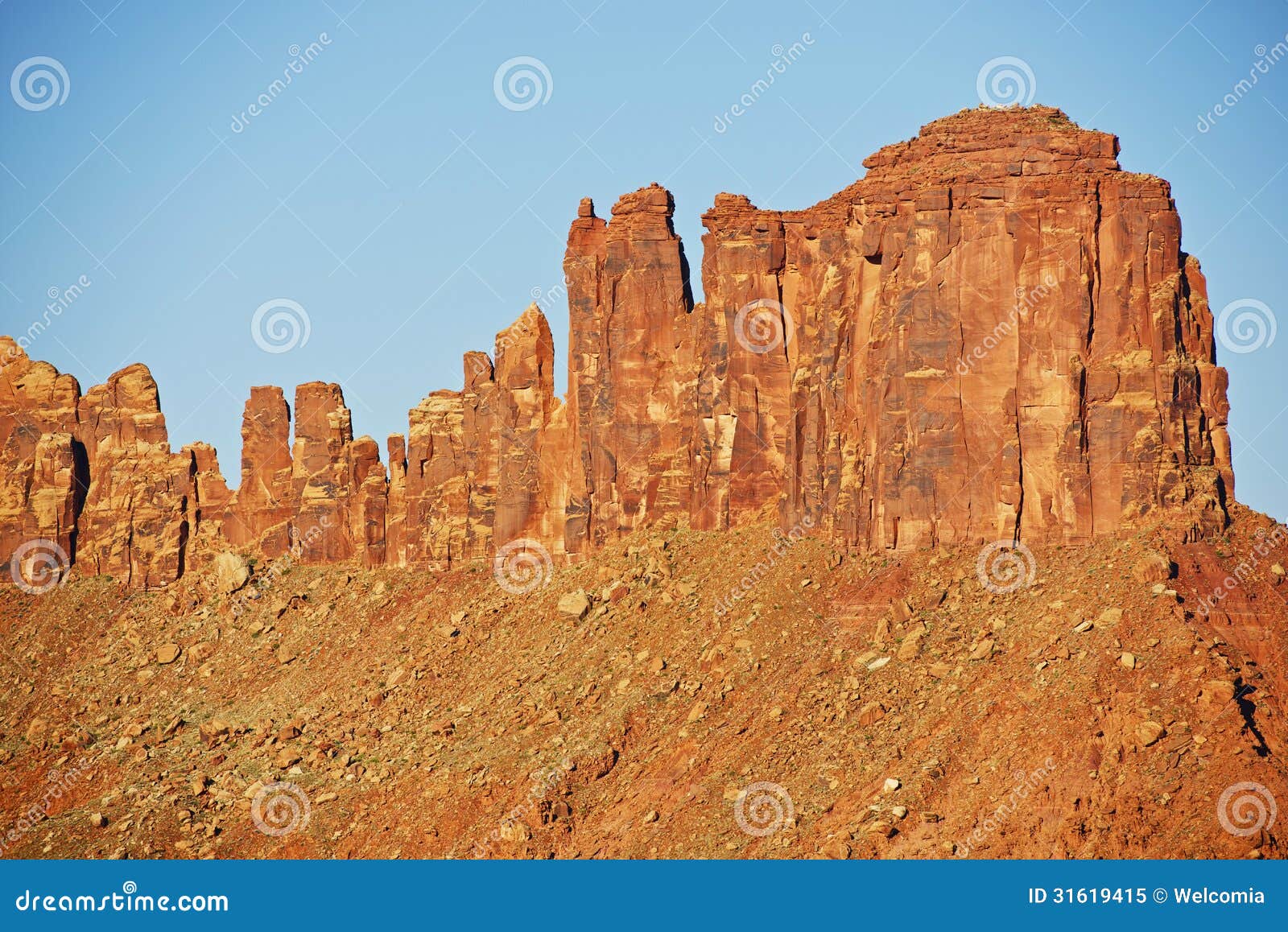 Utah Sandstone Monuments stock image. Image of landscape - 31619415